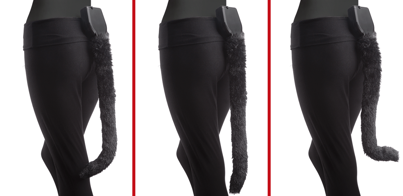 Add some feline appeal to your backside with moving clip-on cat tails ...