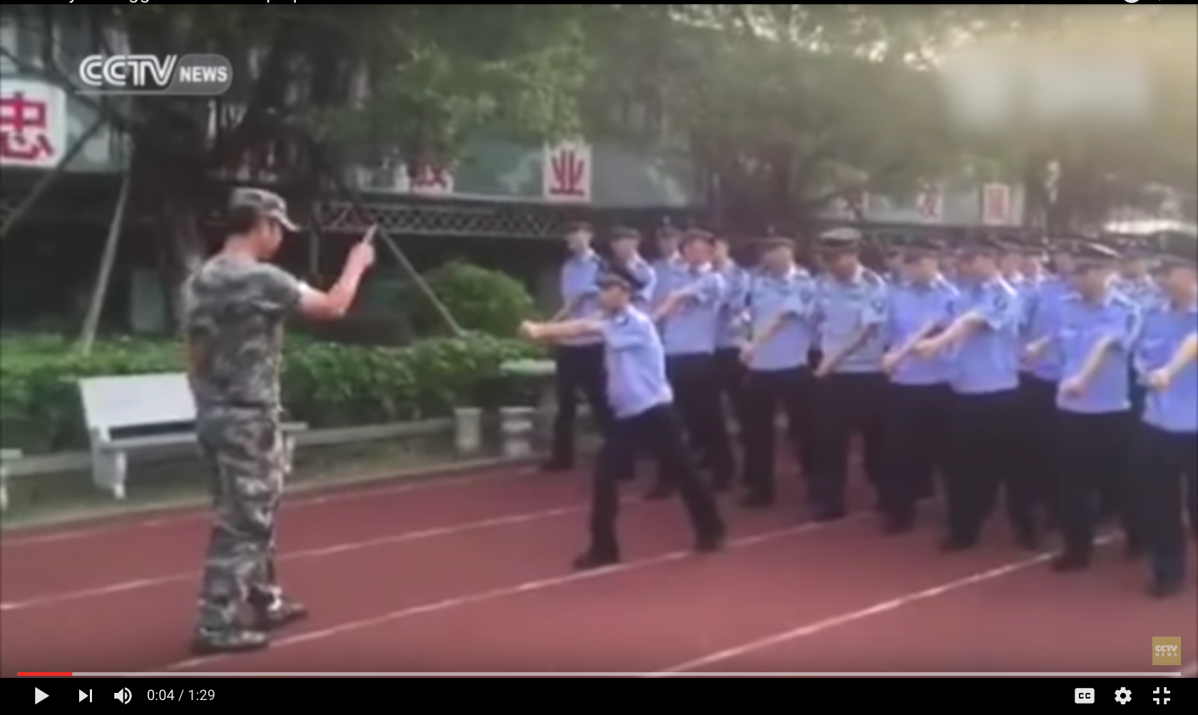 Uncoordinated Chinese police recruit hilariously struggles to march in ...