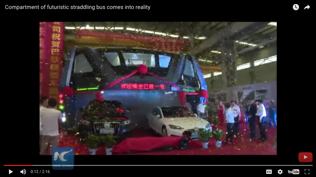 China’s revolutionary elevated bus takes its first ride | SoraNews24 ...