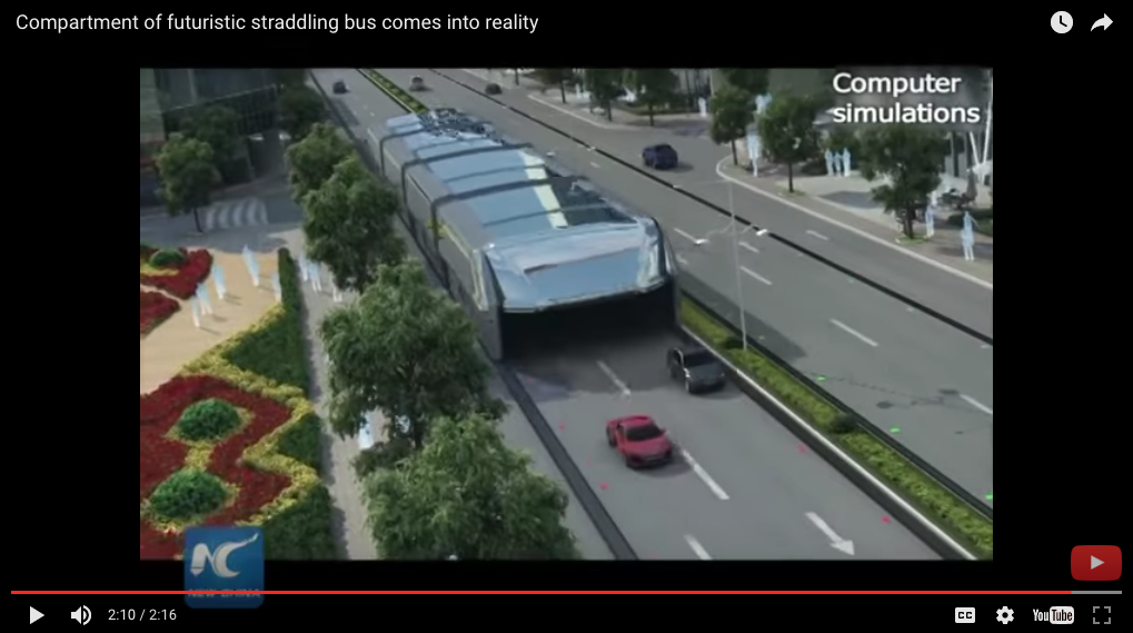China’s revolutionary elevated bus takes its first ride | SoraNews24 ...