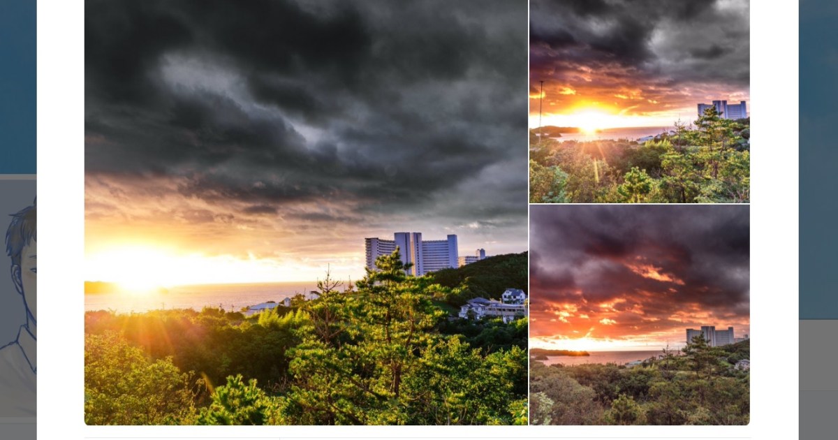 Japanese photographer captures beautiful images of sunset after a ...
