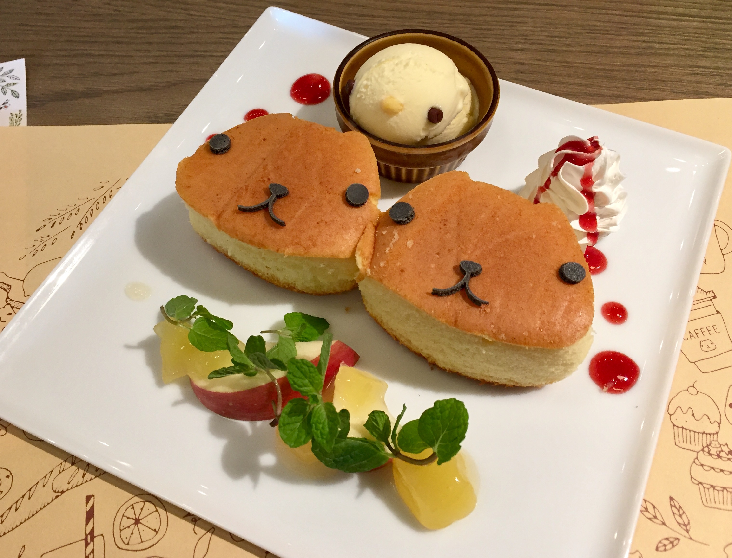 Capybara characters ride on each other’s heads and walk home through ...