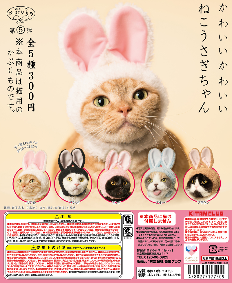 Cats cosplay as bunnies in Japan with new capsule toy feline hat ...