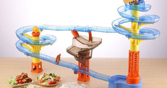 To eat or to play? Do both with a somen noodle slider from Japan ...