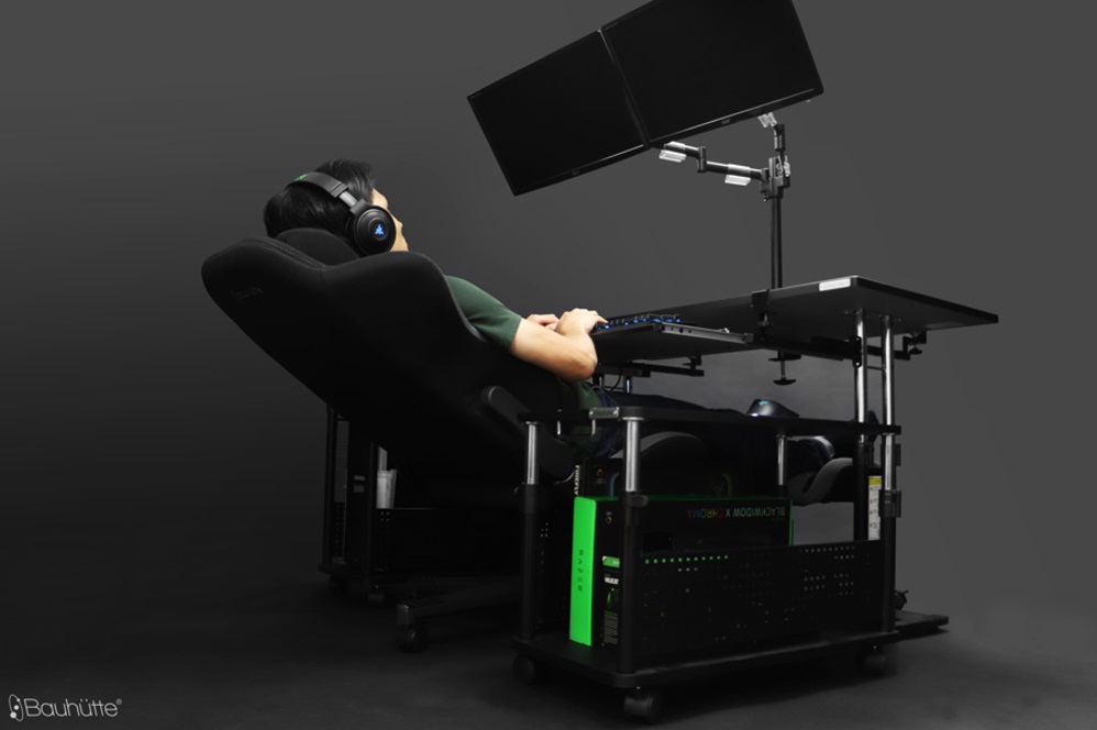 Crazy cockpit desk configuration is every lazy gamer’s dream come true ...