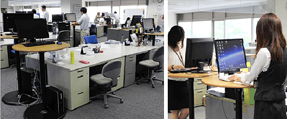 Japanese company bans employees from sitting down while using computers ...