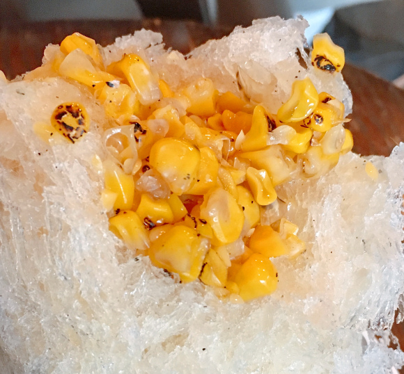 “Grilled corn” and “gyoza” flavored shaved ice sold at Saitama cafe ...