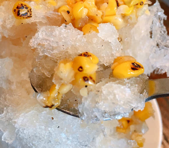 “Grilled corn” and “gyoza” flavored shaved ice sold at Saitama cafe ...