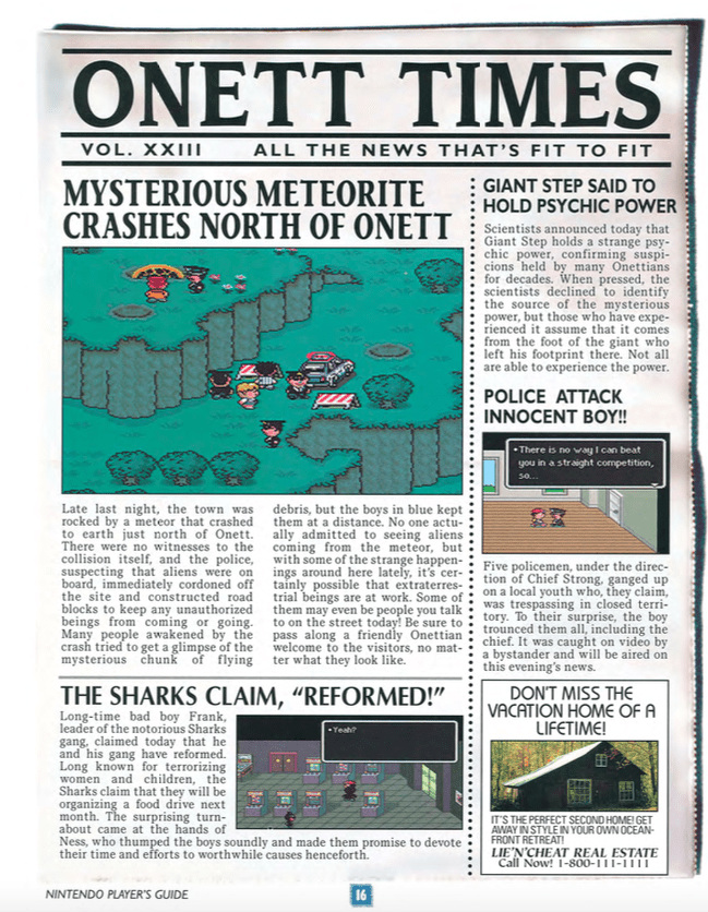 Nintendo releases official, free online PDF of EarthBound player’s ...