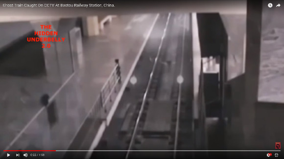 Creepy ghost train caught on security footage in Chinese train station ...