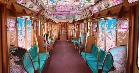 Enjoy hanami cherry blossom viewing on the Ginza Line Sakura Train in ...
