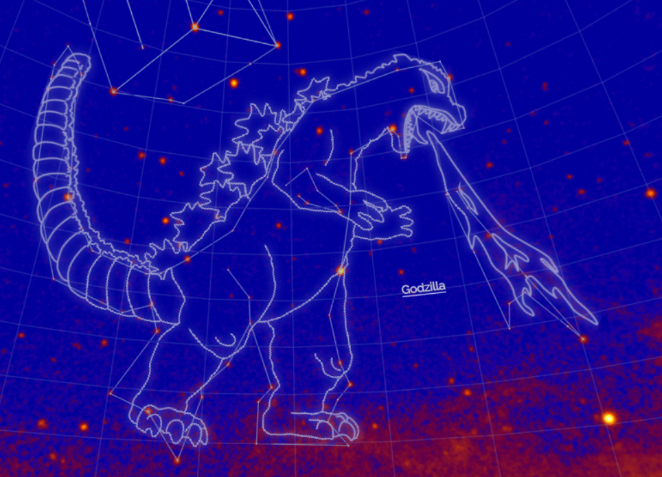 Godzilla constellation recognized by NASA as King of the Monsters ...