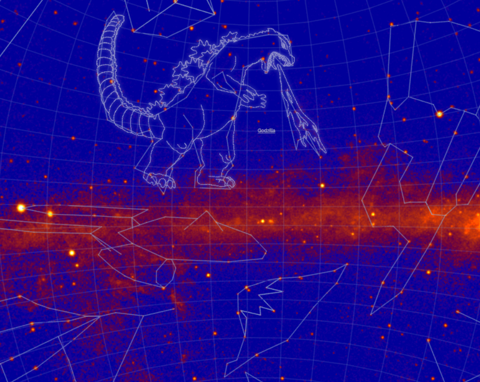 Godzilla constellation recognized by NASA as King of the Monsters ...
