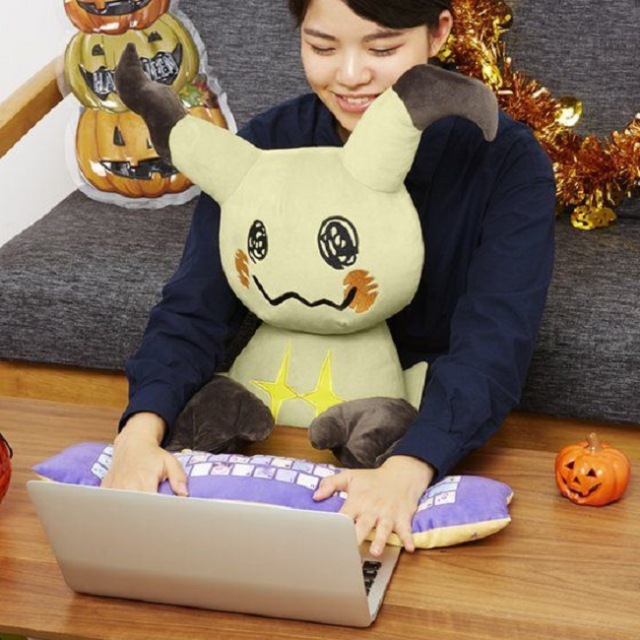 Pokémon plushie wrist rests make online computer time Japanese anime ...