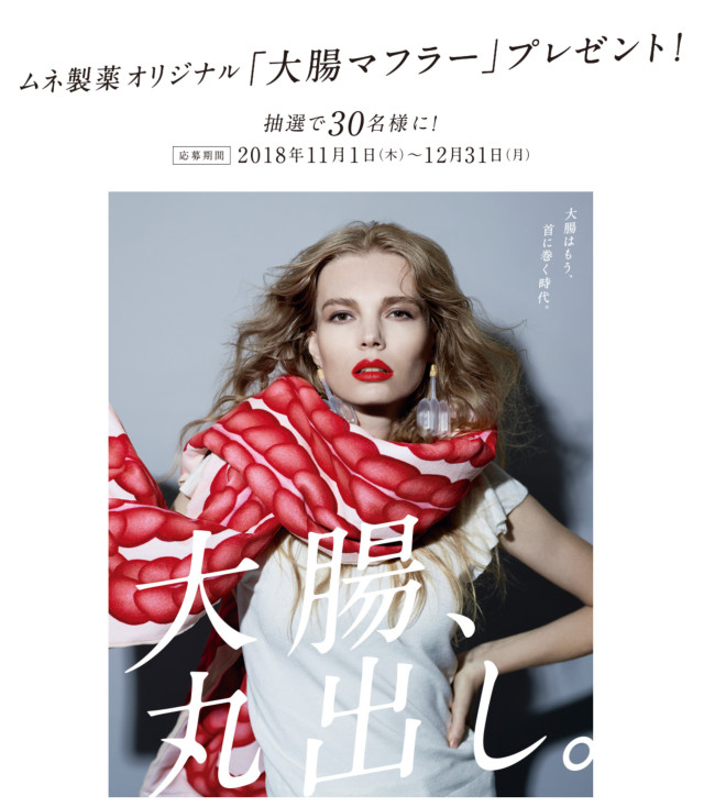 Win a large intestine scarf from one of Japan’s leading enema ...