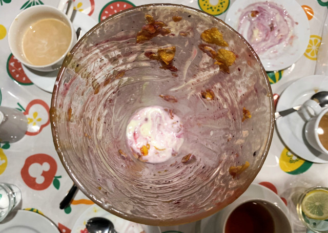 We did battle with this two-foot tall parfait at Kanariya in Osaka…and ...