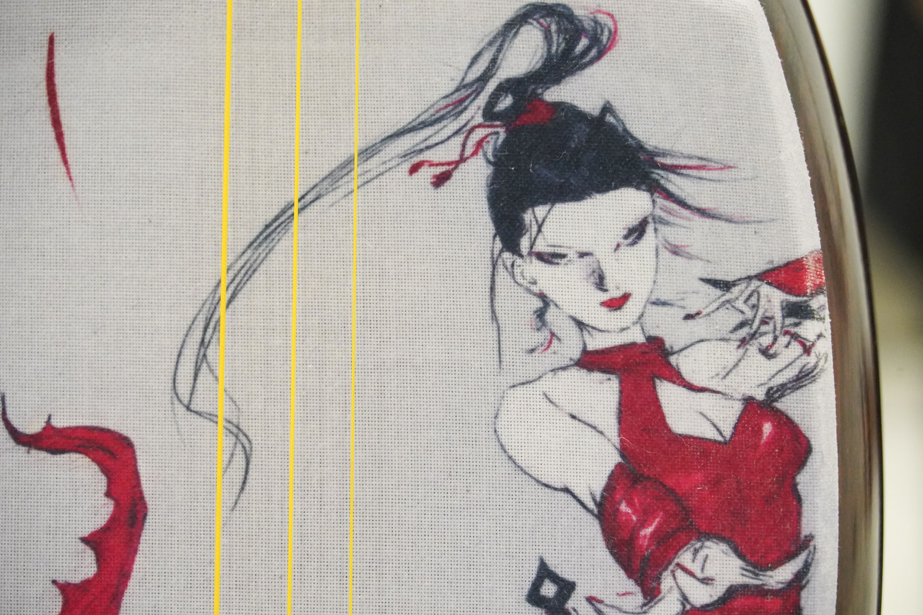 Beautiful shamisen featuring original illustration by Final Fantasy ...