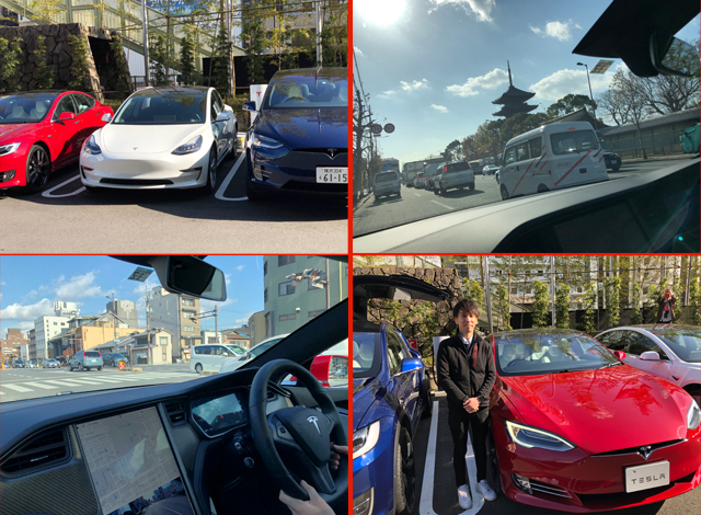 New meets old while testing a Tesla in Kyoto in honor of Japan’s first ...