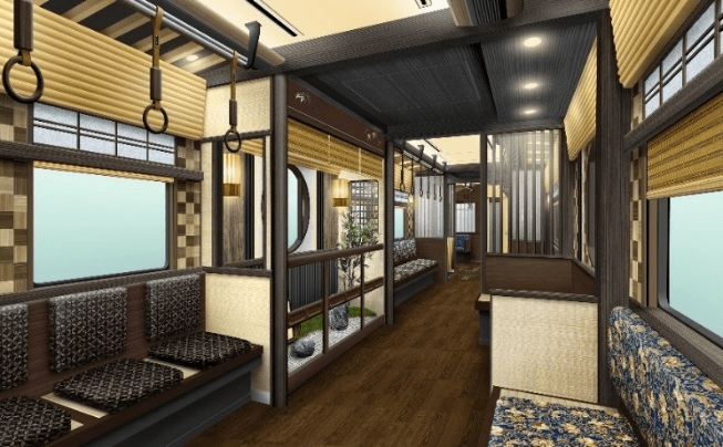Travel to Kyoto on the Kyotrain: A Japanese train with interiors like a ...