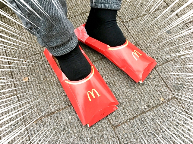 Let’s make some stylish shoes out of McDonald’s French fry boxes ...