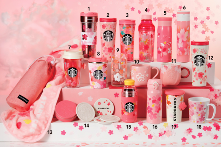 Starbucks Japan releases new cherry blossom travel mugs, glasses and ...