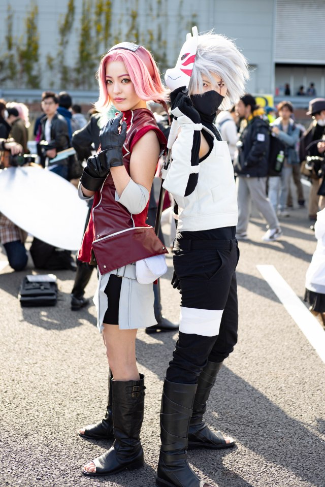 The Japanese cosplayers and booth ladies from the Anime Japan 2019 ...