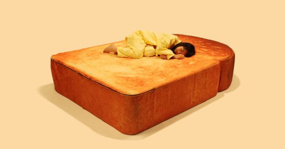 Japanese city creates giant bread bed photo spot for limited time ...