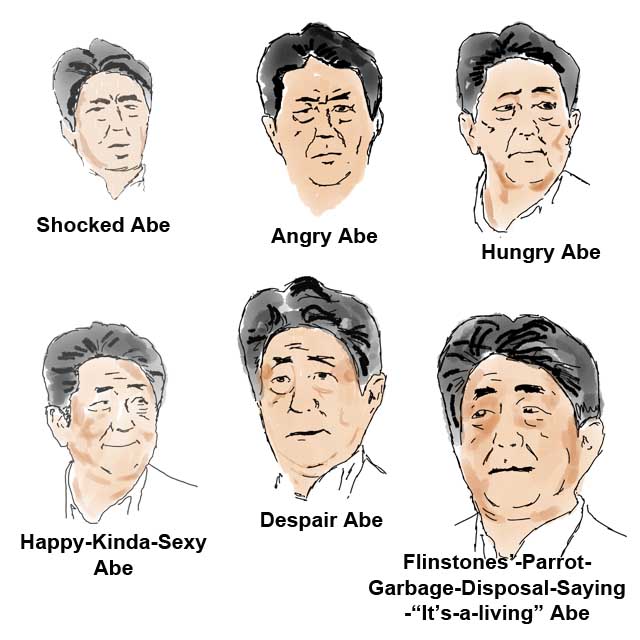 Prime Minister Abe undergoes a spectrum of emotions in eight seconds ...