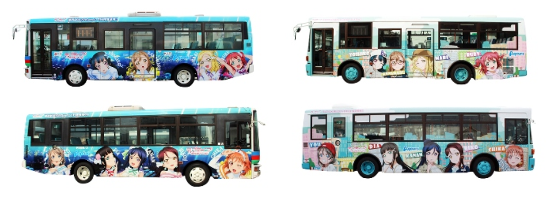 New anime train and bus ready to receive the love of Love Live ...