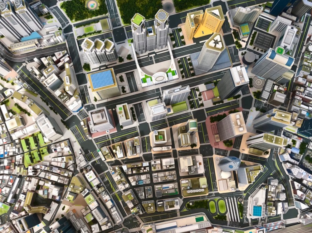 Shinjuku model papercraft wow Tokyo scale architecture high rise ...