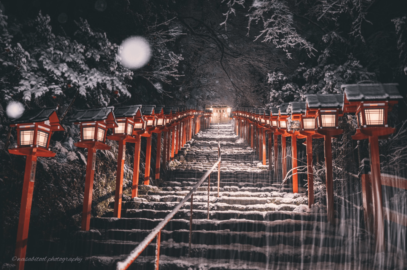 When Kyoto snow falls, this mountain shrine becomes one of the most ...