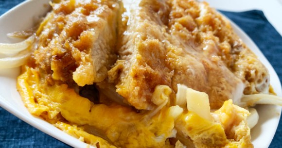 Katsudon recipe Japanese food tonkatsu rice bowl Fuji Soba restaurant ...