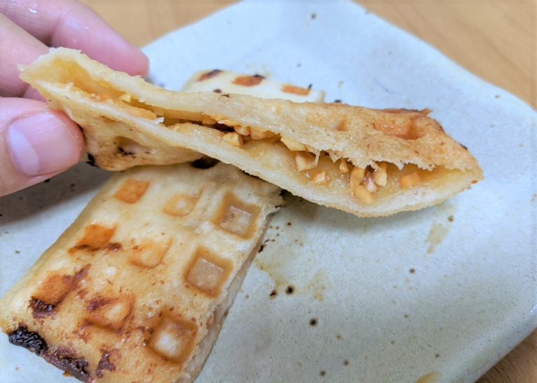 Will it waffle? We put various Japanese snacks through a waffle iron ...
