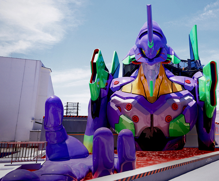 Full-size Evangelion statue appears at Japanese theme park with entry ...