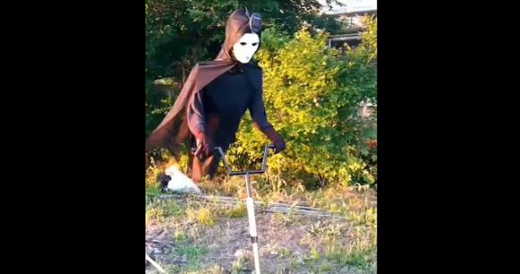 Flying scarecrow in Japanese countryside scares people across Japanese ...