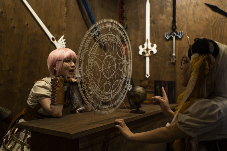 Conjure a magical barrier to block virus particles with an anime magic ...