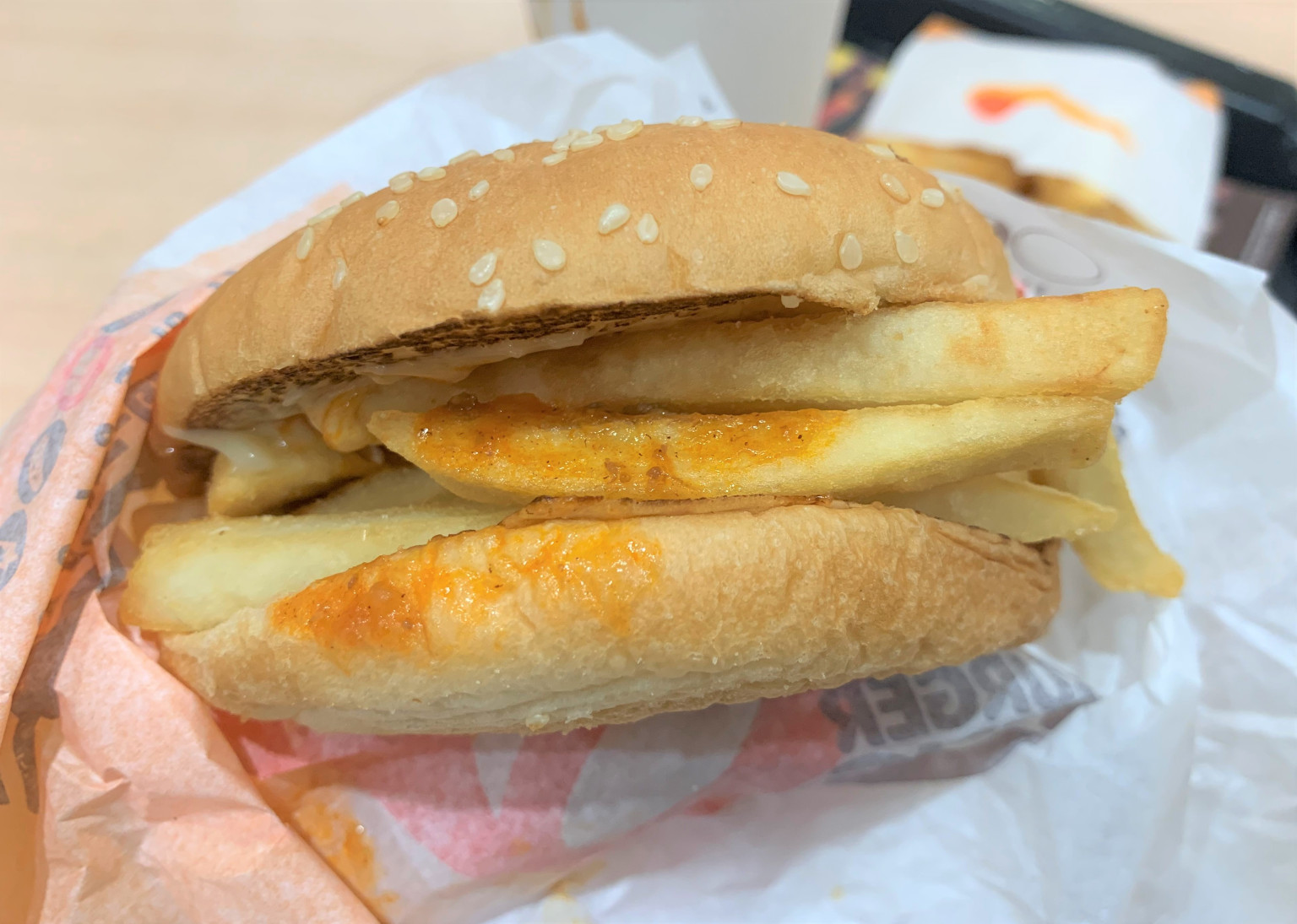We try Burger King Japan’s “Fake Burger”, a chip butty on steroids ...