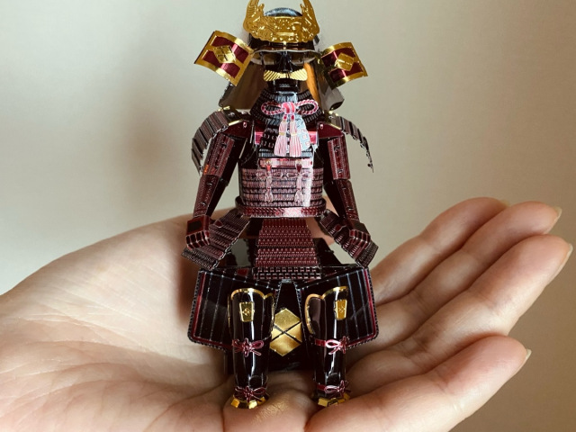 We build miniature Japanese samurai warrior armour out of metal ...