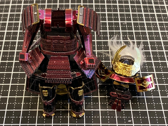 We build miniature Japanese samurai warrior armour out of metal ...
