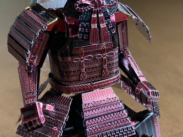 We build miniature Japanese samurai warrior armour out of metal ...