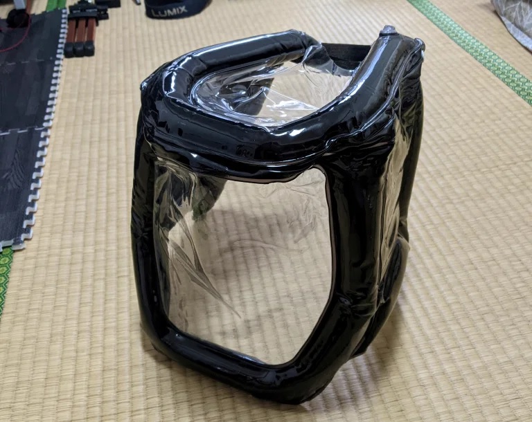 Japan’s crazy Air Shield face shield gets strapped to Mr. Sato’s head ...