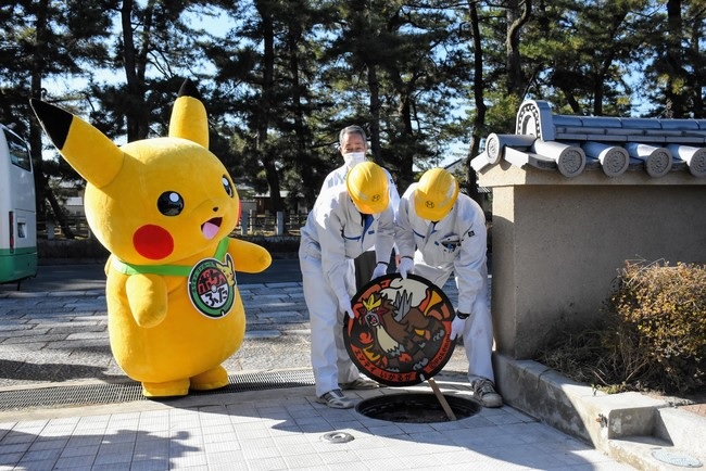 Pokémon come to real-life Johto region with new Pokémon manhole covers ...