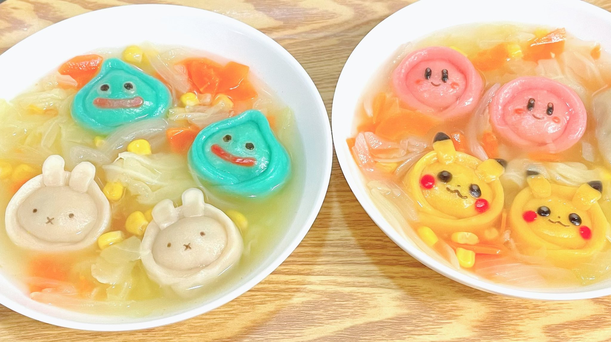 Pikachu, Kirby, Slime and Miffy served up as delicious dumpling ...