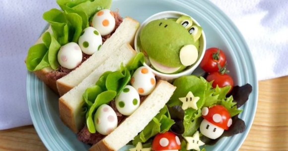 Culinary cosplayer shows how to make a Super Mario Yoshi egg sandwich ...