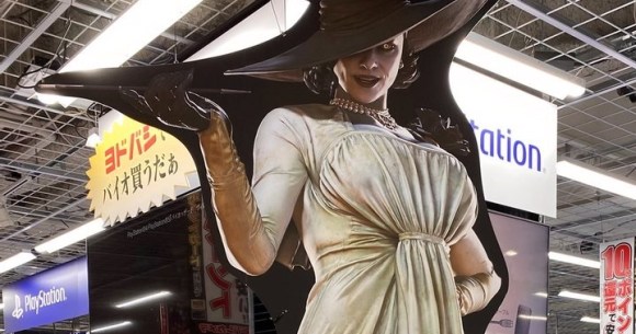The life-size Resident Evil Village tall vampire lady standee may be ...