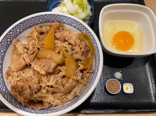 Yoshinoya beef bowl set vs. its mini capsule toy version: how do they ...