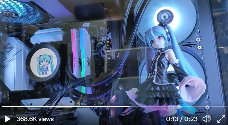 Dancing Hatsune Miku inside custom computer tower stuns Japanese ...