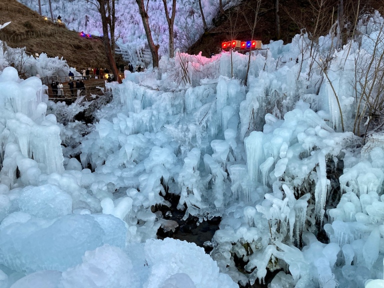 An amazing icicle world waits just an hour and a half outside downtown ...
