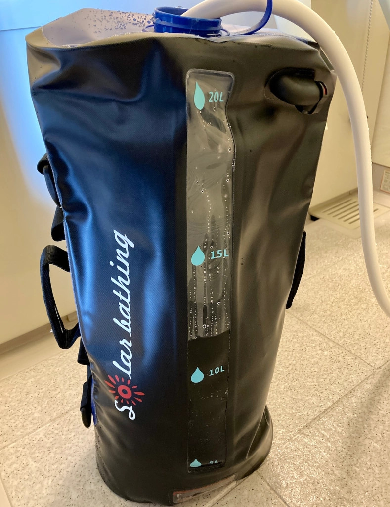 We test out the portable shower backpack Amazon recommended to us ...