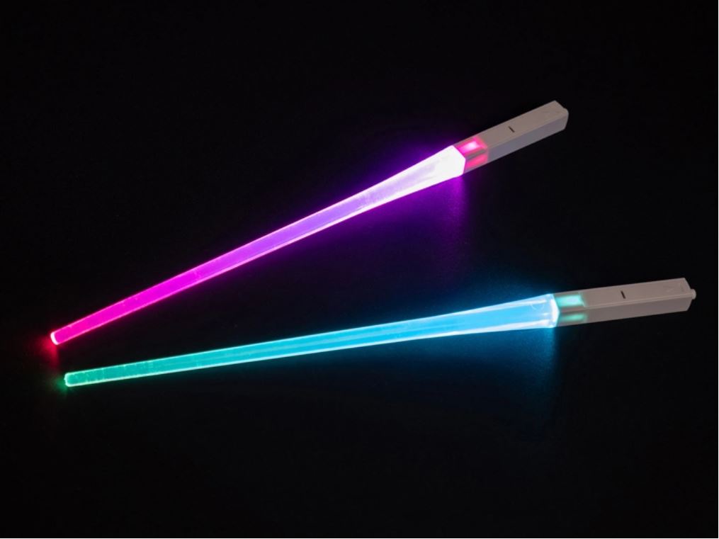 LED gaming chopsticks are here for your mid-game munchies or whenever ...